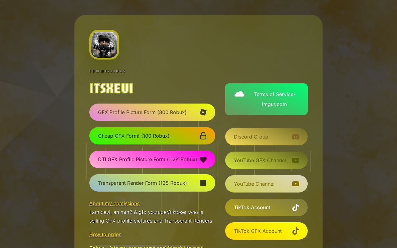 GFX Commissions from xevi